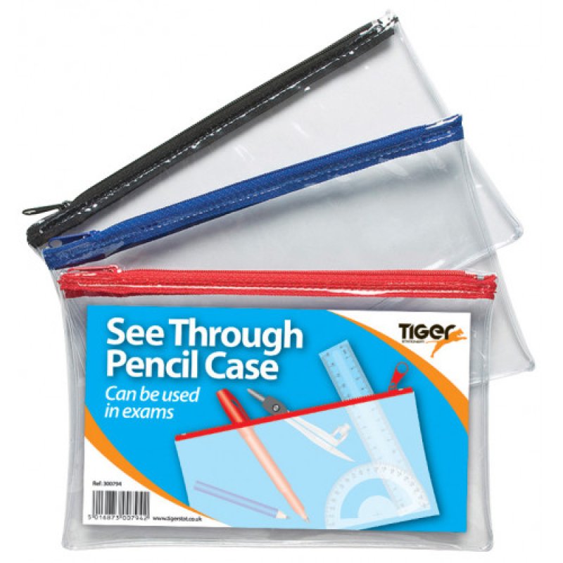 See through pencil case store
