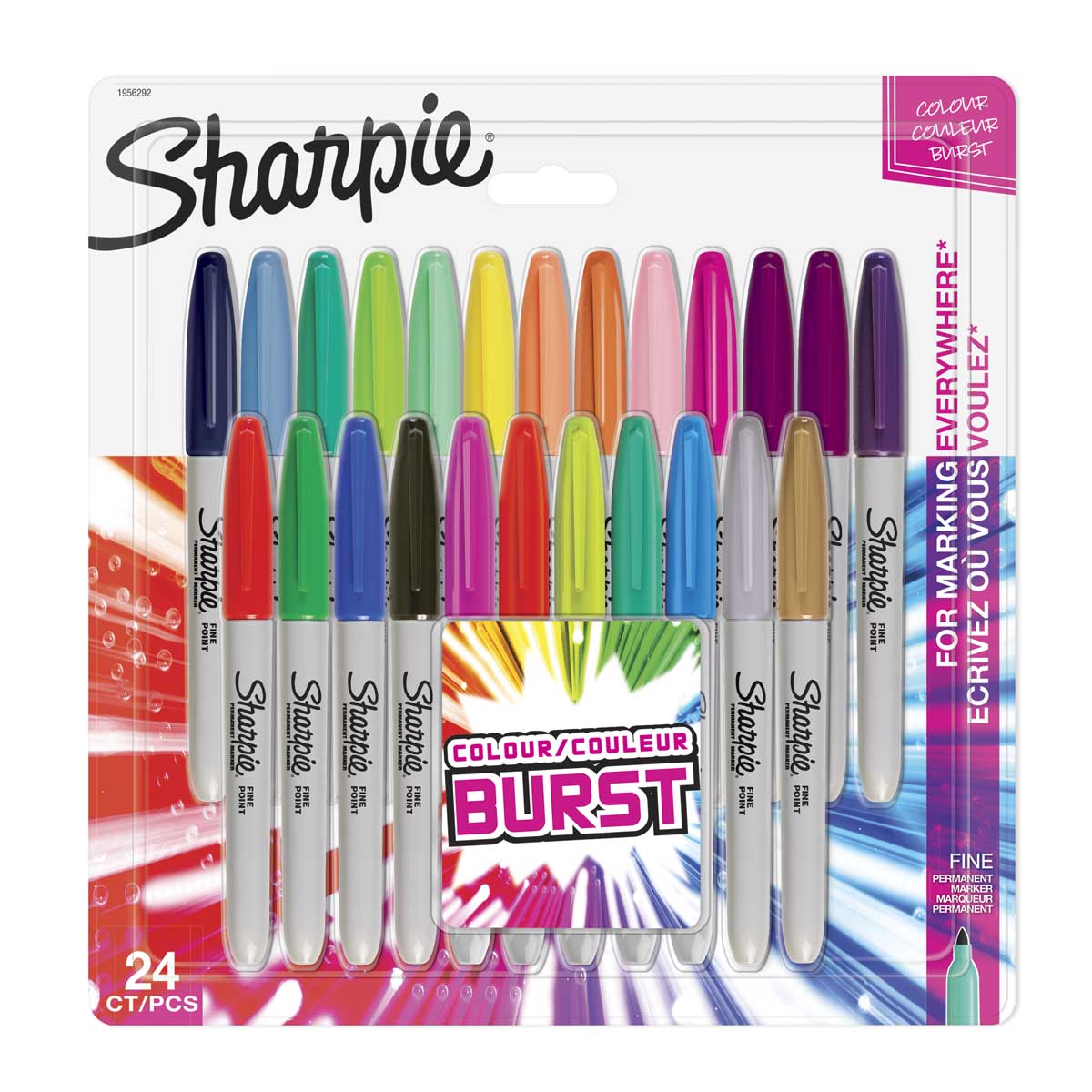 Sharpie Limited Edition Color Burst Fine Permanent Marker Set (24 Pens