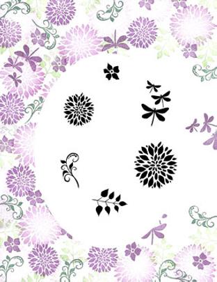 Card-io Majestix Clear Peg Stamps - Mum's Garden