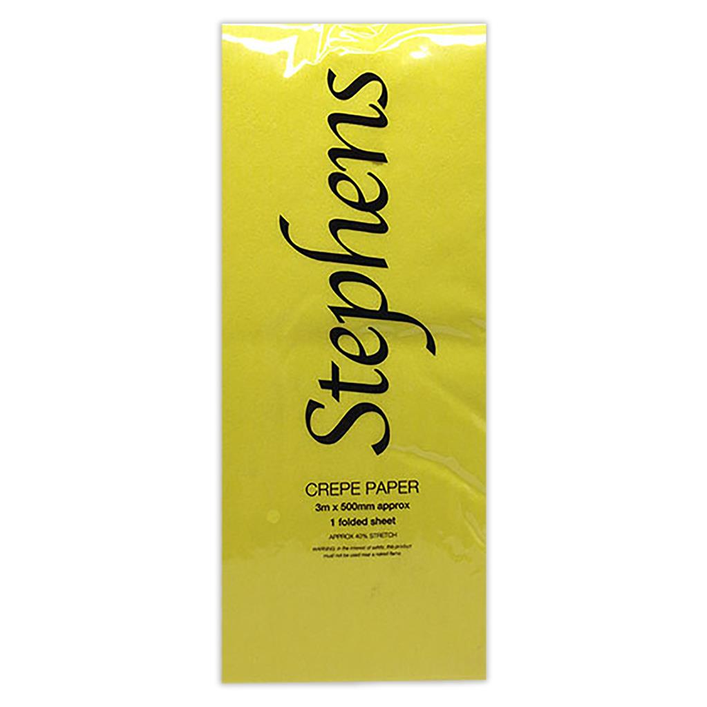 Stephens Crepe Paper 3m x 500mm (1 Sheet)
